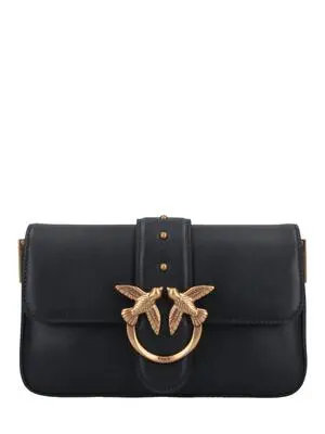PINKO Premium Leather Handbag With Gold Tone Buckle