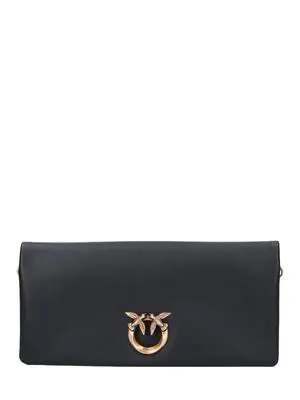 Pinko Quilted Leather Shoulder Bag With Chain Strap - Black
