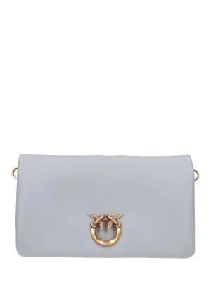 Pinko Quilted Leather Crossbody Bag With Chain Strap - Grey