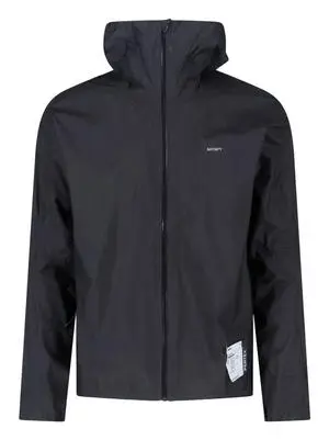 Satisfy Polyamide Zip-up Jacket With Stand Collar - Black