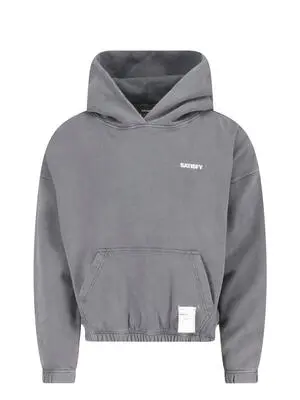 Satisfy 100% Cotton Hoodie With Kangaroo Pocket - Grey