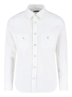 TOM FORD Western Snap-front Shirt - White