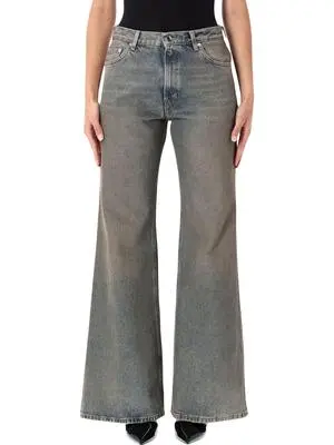 HAIKURE HAIKURE High-Rise Wide-Leg Denim Pants Ziggy Silver Blue