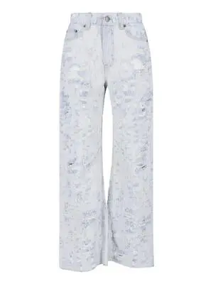 HAIKURE Wash Flared Jeans - Light Blue