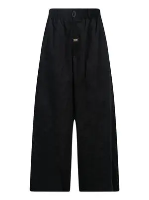 Martine Rose 100% Cotton Tailored Trousers - Black