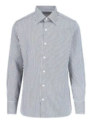 TOM FORD Lightweight Cotton-silk Button-up Shirt With Mother-of-pearl Buttons - White