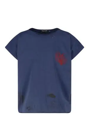 CULTURA Classic Crew Neck T-shirt - Blue
