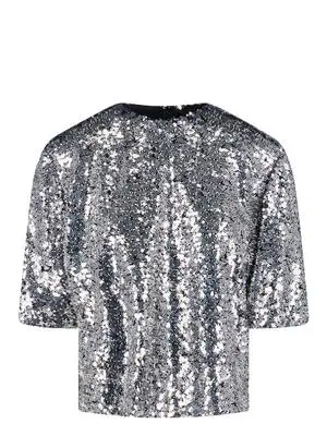 Isabel Marant Étoile Sequin Embellished Top - Silver