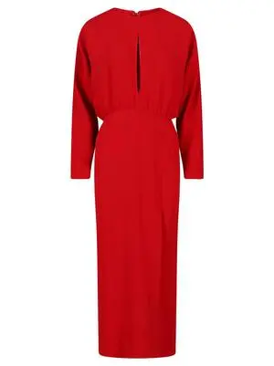 Valentino Garavani 100% Silk Bright Dress - Red