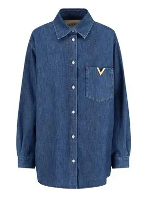 Valentino Garavani Cotton Shirt - Blue