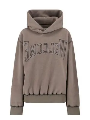 MAISON MARGIELA Logo Fleece Hoodie - Beige