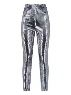 MAISON MARGIELA Metallic Thread Stretch Trousers - Silver