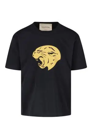 Valentino Garavani S 100% Cotton T-shirt - Black