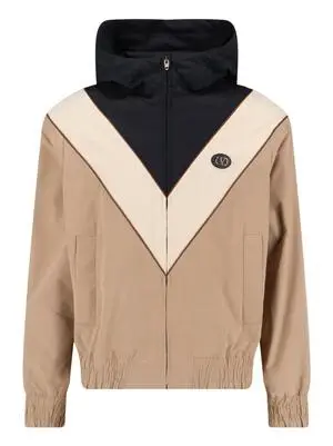 Valentino Garavani Zip Up Textured Jacket - Beige