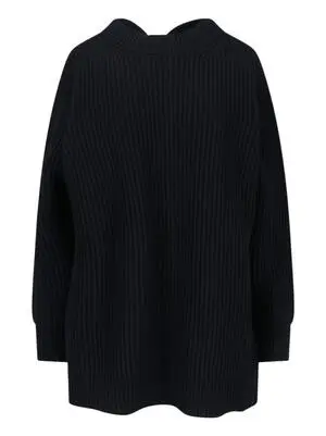 MAISON MARGIELA Ribbed Wool-blend Knit Sweater - Black