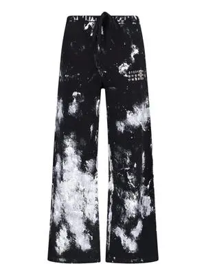 MAISON MARGIELA MM6 Maison Margiela Graphic Wide-Leg Lounge Pants