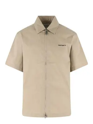Carhartt Work In Progress Workwear-inspired Short-sleeve Shirt For - Beige