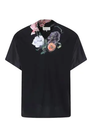 MAISON MARGIELA Cotton & Silk T-shirt For - Black