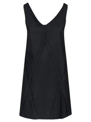 MAISON MARGIELA Draped Acetate-cupro Blend Mini Dress - Black