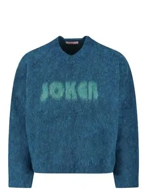 Martine Rose Alpaca & Merino Knit Sweater - Blue