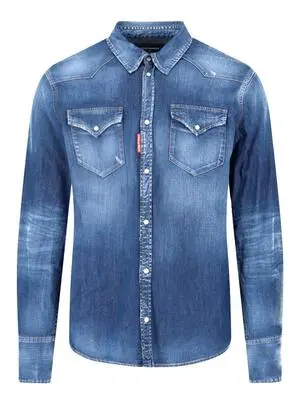 Dsquared2 Stretch Cotton T-shirt For - Blue