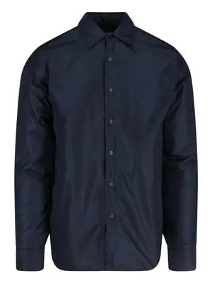 Aspesi Padded Button-front Overshirt Jacket - Blue