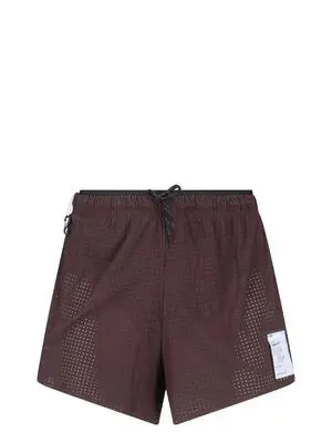 Satisfy Stretch Polyamide Perforated Shorts - Brown
