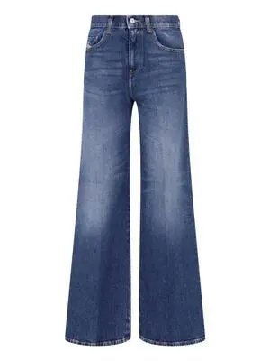 DIESEL® DIESEL High-Rise Wide-Leg Jeans Blue