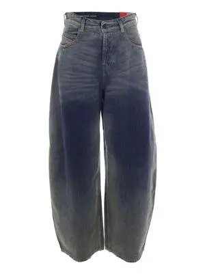 DIESEL® DIESEL High-Rise Wide-Leg Jeans Denim