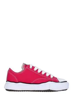 Mihara Yasuhiro Cotton Canvas Low Top Sneakers - Red