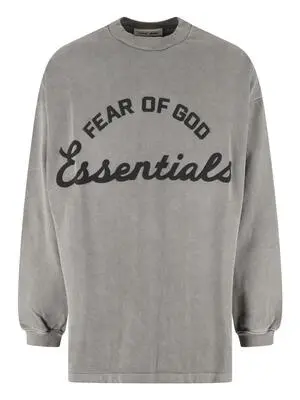 Fear Of God Graphic Crewneck Long Sleeve T-shirt - Grey