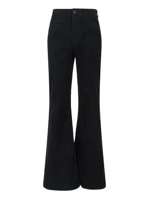 NILI LOTAN Tapered Stretch Cotton-blend Trousers - Black