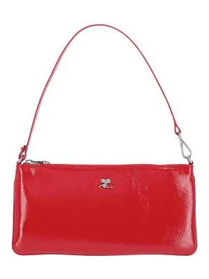 COURREGES COURRÈGES Varnished Cow Leather Bag Red