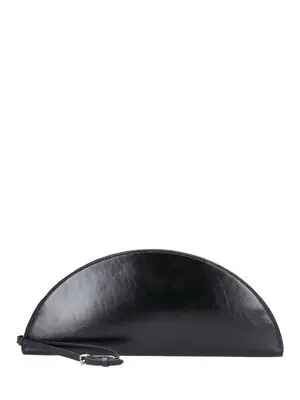 MAISON MARGIELA Leather Half-moon Wristlet Clutch - Black