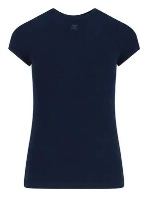 COURREGES Viscose-blend Polo Shirt - Blue