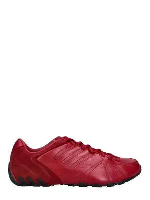 Adidas Leopard Print Leather & Textile Lace-up Sneakers - Red