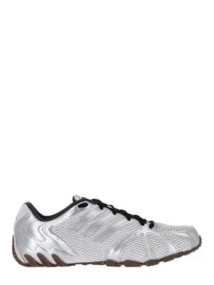 Adidas Leopard Print Lace Up Sneakers - Silver