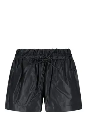 MARANT ETOILE High-waisted Drawstring Shorts - Black