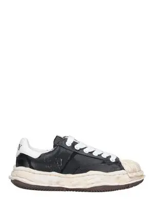Mihara Yasuhiro Cotton Upper Lace Up Sneakers - Black