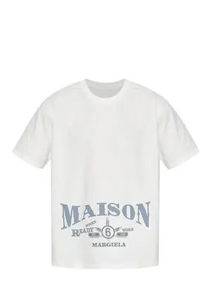 MAISON MARGIELA Graphic Cotton T-shirt - White