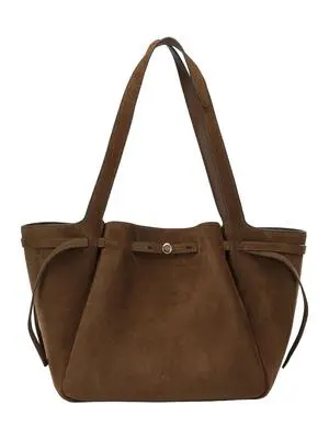 Tory Burch Suede Shoulder Handbag - Brown