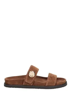 Tory Burch Leather And Suede Sandals - Brown