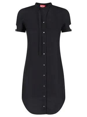 DIESEL® Lyocell Dress With Sleek Draping - Black