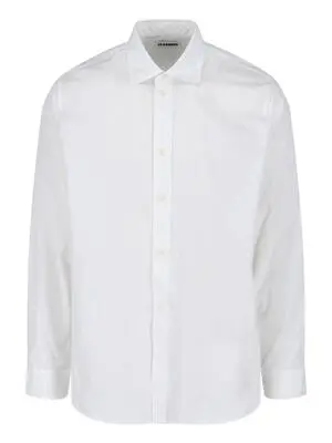 JIL SANDER Lightweight 100% Cotton Shirt For - White