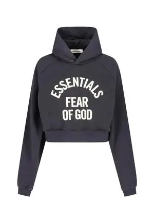 Fear Of God Cropped Cotton Sweatshirt - Black