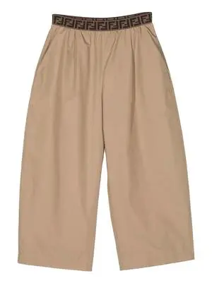 Fendi Elasticated Waist Monogram Trousers - Beige
