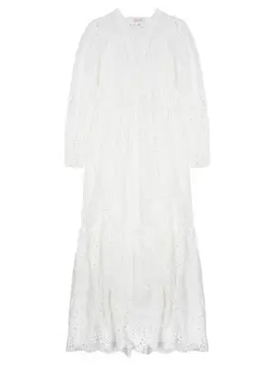 MC2 SAINT BARTH Printed Cotton Maxi Dress - White