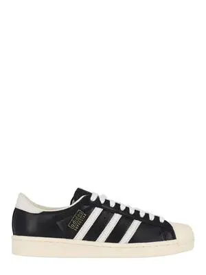 Adidas 100% Leather Low-top Lace-up Sneakers - Black
