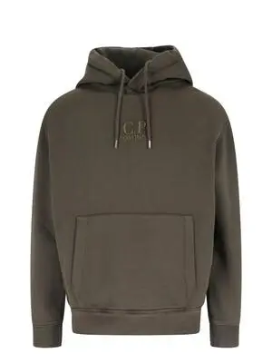 C.P. COMPANY Cotton Logo Hoodie - Green