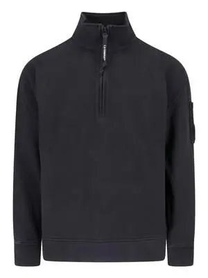 C.P. COMPANY 100% Cotton Crewneck Sweater - Black